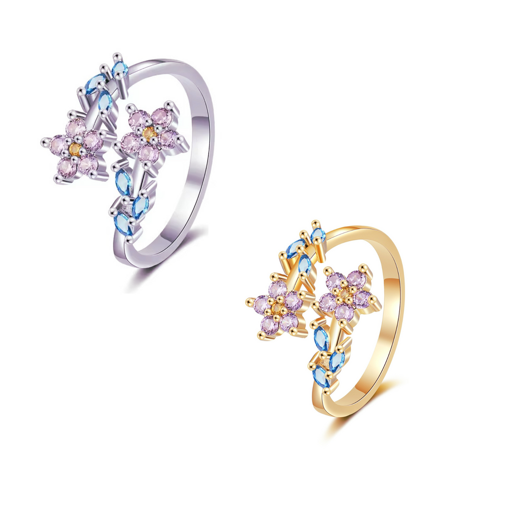 Forget-me-not Amethyst Open Band Ring | February Birthstone | ZOLÁI ...